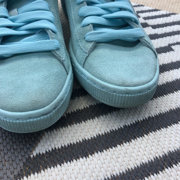 Puma | Shoes | Puma Suede Classics Baby Blue Sz 55 | Poshmark